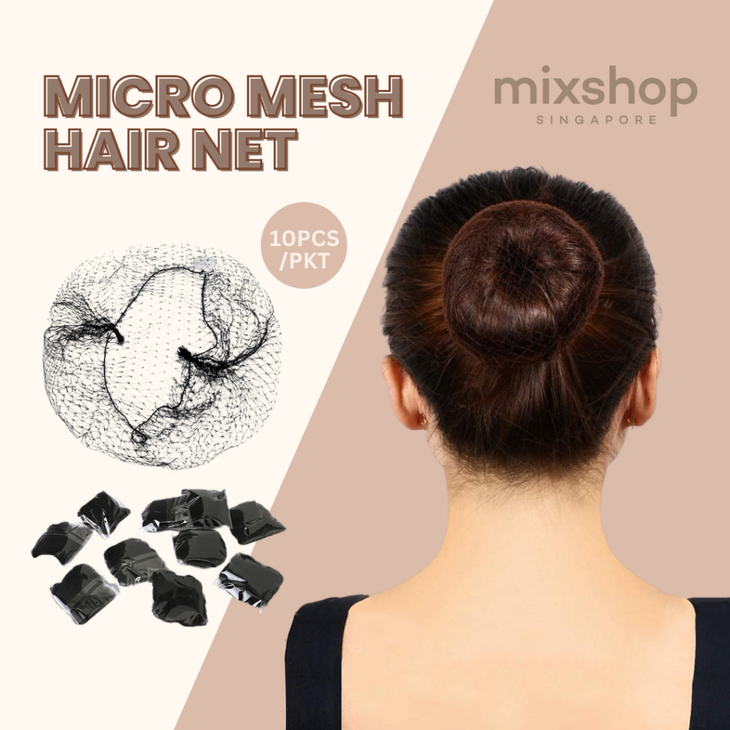 mixshop High Elasticity Invisible Micro Mesh Hairnet, Hair Net [10pcs ...
