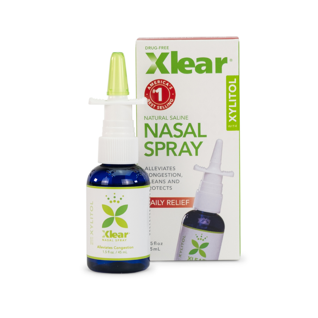 Xlear Natural Saline Sinus Nasal Spray with Xylitol 45ml (1.5 Fl Oz ...