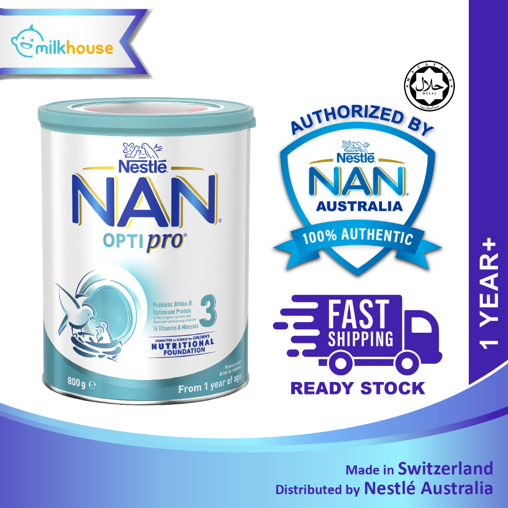 [Ready Stock] Nestle NAN OPTIPRO 3 (800g) From 1+ Year Premium Milk Drink Formula Milk Powder ...