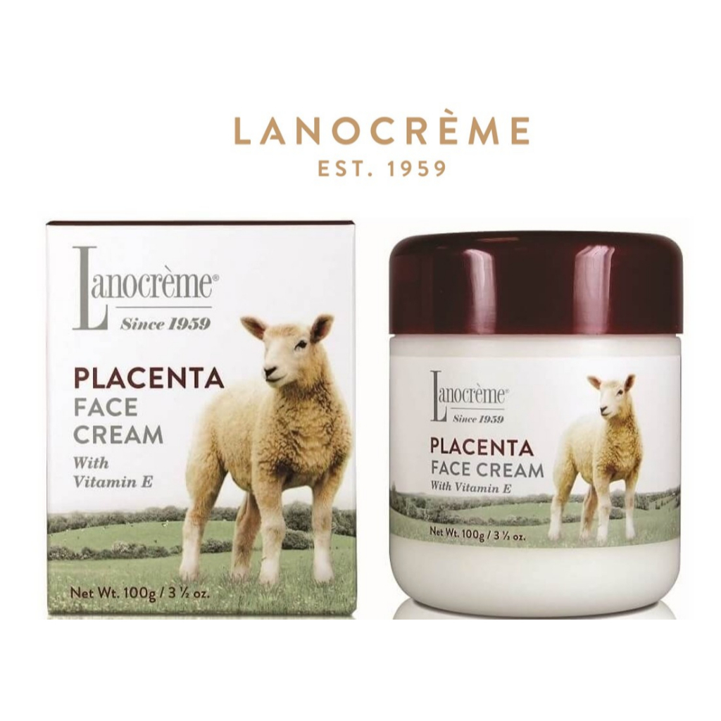 Lanocreme Placenta Face Cream with Vitamin E 100g (Expiry: October 2023 ...