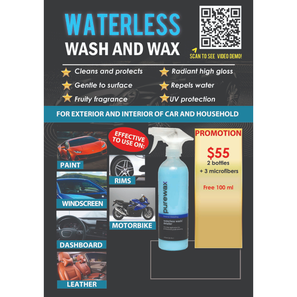 Purewax Waterless Wash / Detailer For Car and Household Buy 2 Free 3 ...