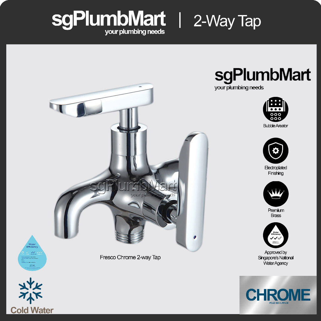 sgPlumbMart Fresco Handle Two Way Tap For Toilet Bathroom 2 Way Tap ...