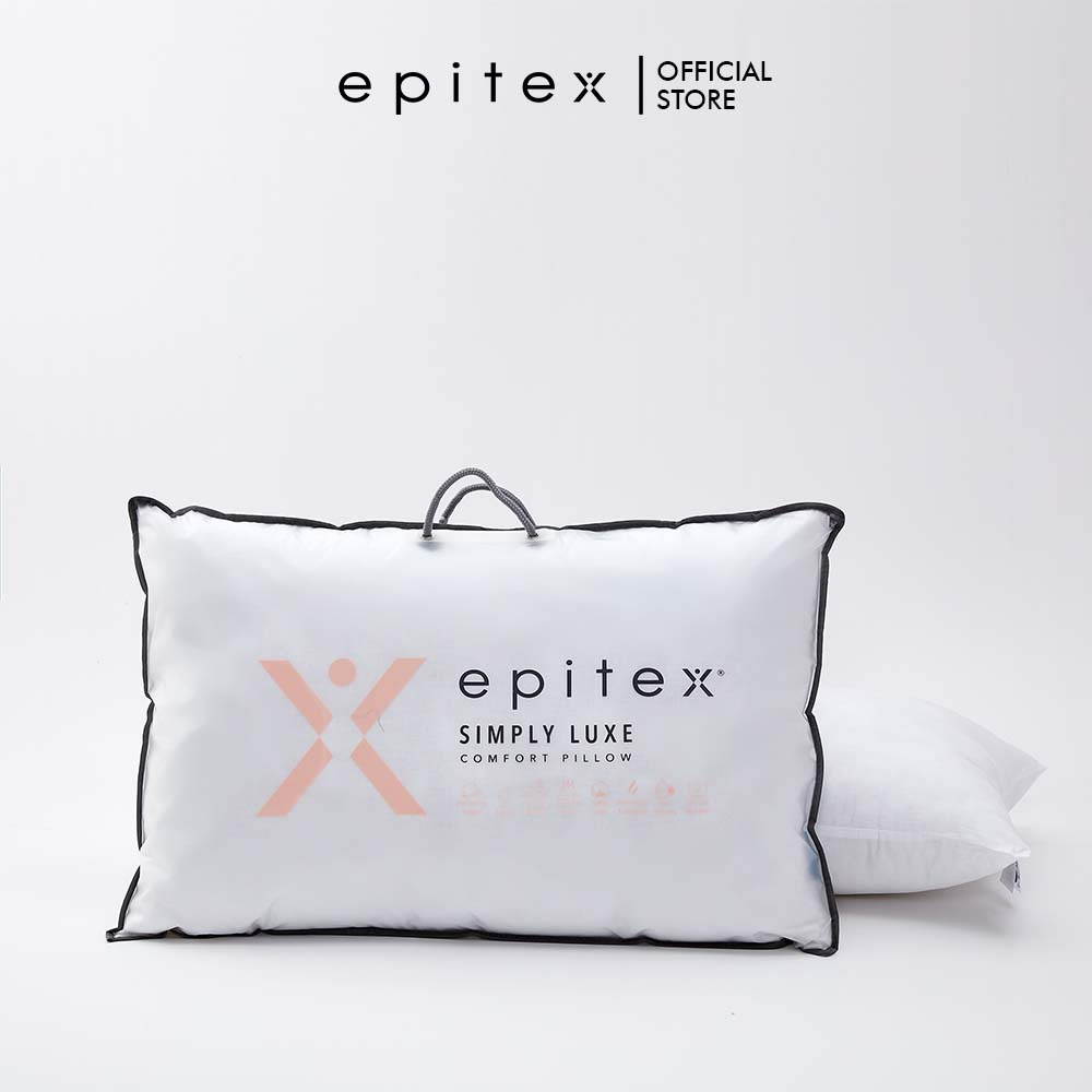 Epitex Simply Luxe Comfort Pillow | Medium Firm | Bed Pillow | Standard ...