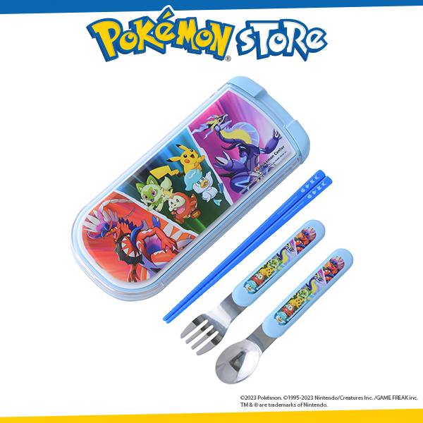 Pokémon Center Original Sliding Lid Cutlery 3-pcs set NEW ADVENTURE ...