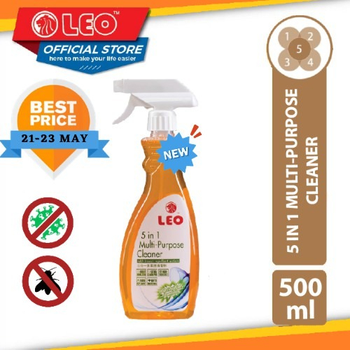 LEO 5in1 Multi - Purpose Cleaner 500ml 五合一多用途清洁剂 [Ready Stock ...