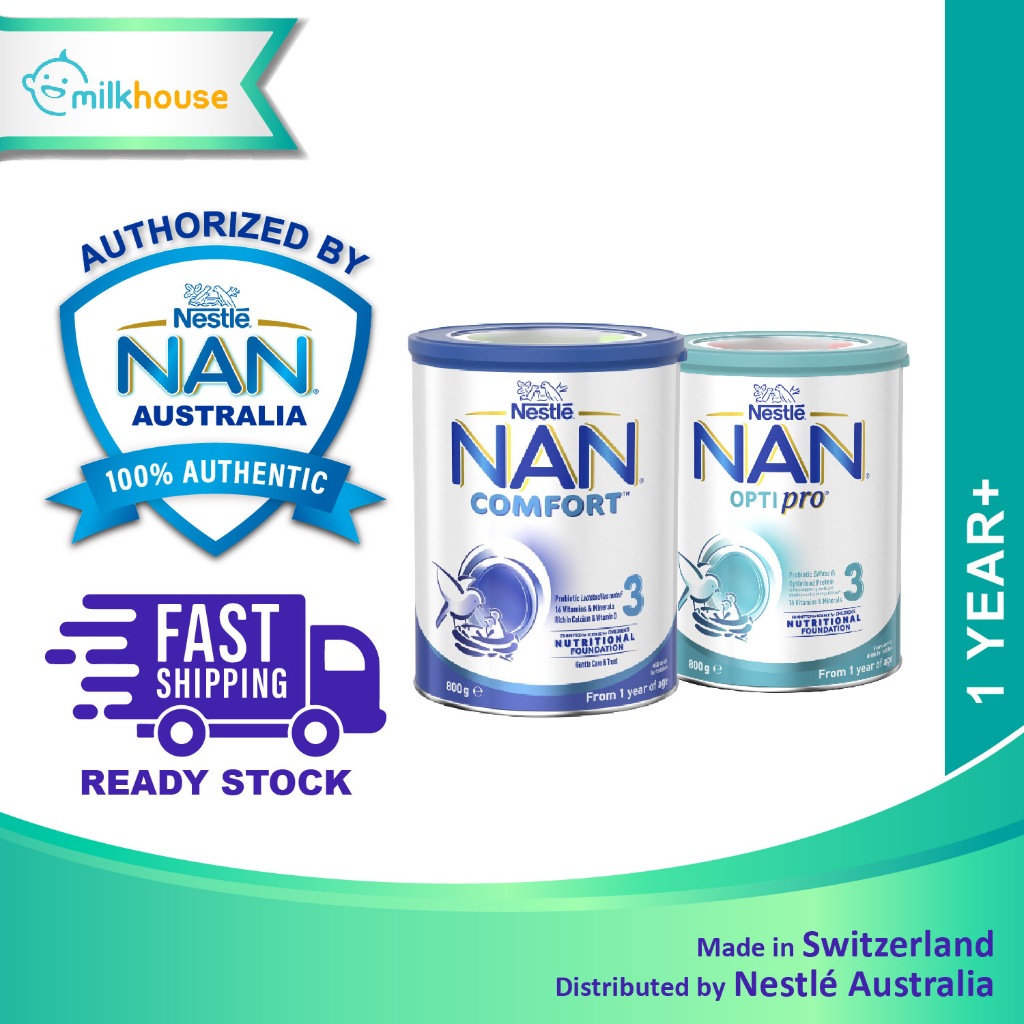 [2 tins bundle deal] Nestle NAN OPTIPRO 3 NAN3 COMFORT 3 (800g) Stage 3 ...