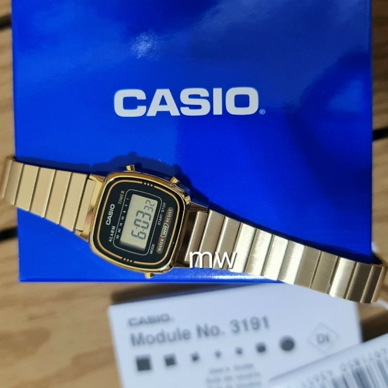 Casio ladies girls digital quartz stainless steel mini dial retro ...