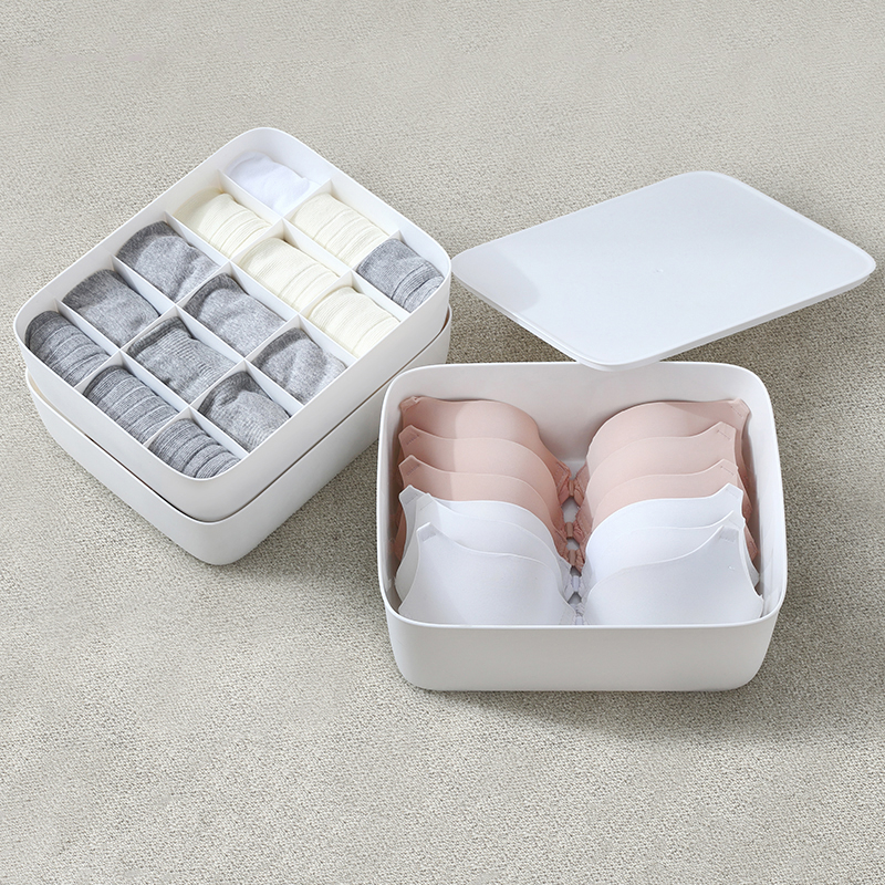 【SG】Japanese Organizer Storage Box with Lid for Underwear Bra Socks ...