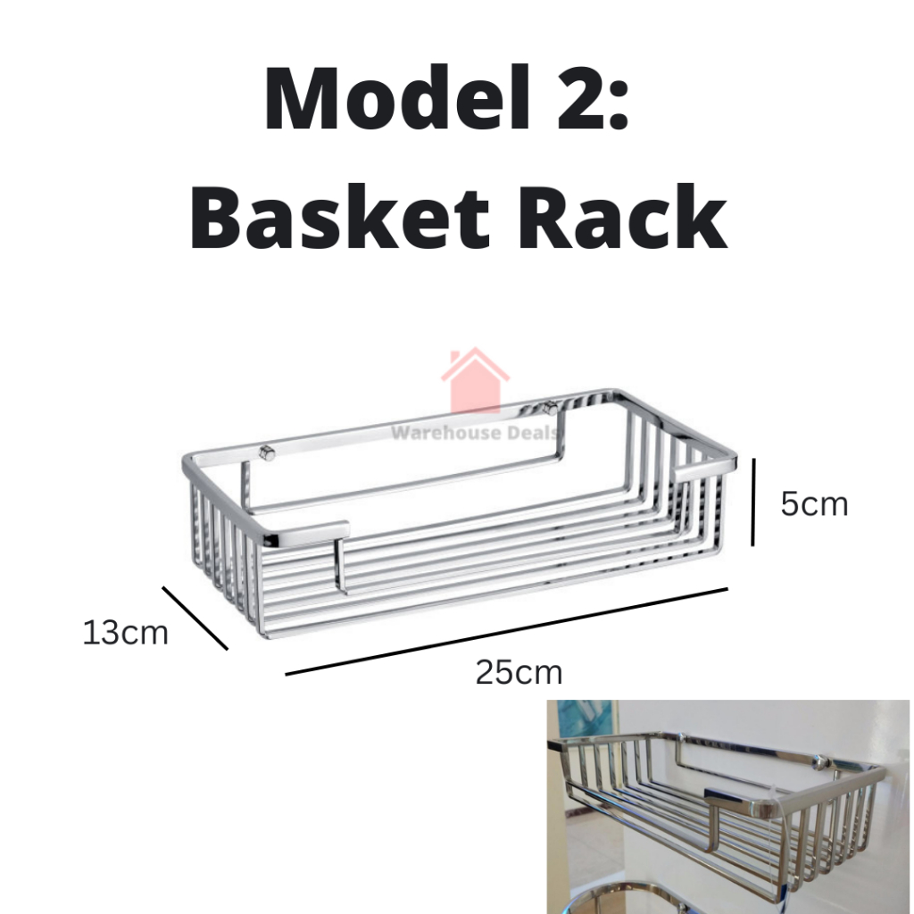 Stainless Steel Corner Basket Rack for Bathroom / Shampoo Basket Rack ...
