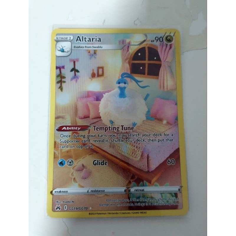 Pokemon altaria galarian gallery crown zenith card | Shopee Singapore