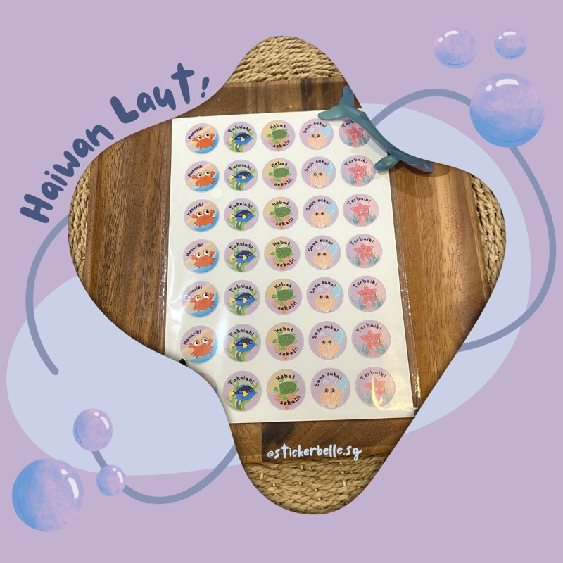 Haiwan Laut Malay Sticker Series | Shopee Singapore