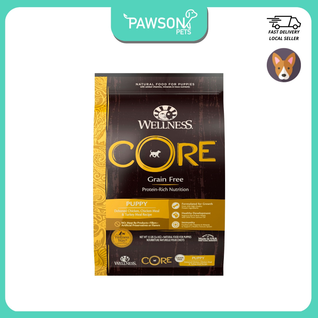 Wellness CORE Grain-Free Dry Dog Food 4lb / 1.8kg | Puppy, Original ...