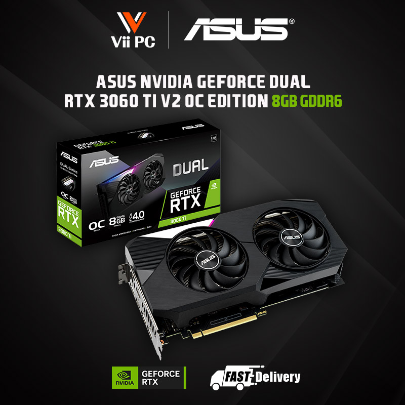 ASUS Dual RTX 3060 Ti 3060Ti LHR OC Edition Gaming Graphics Card (PCIe ...