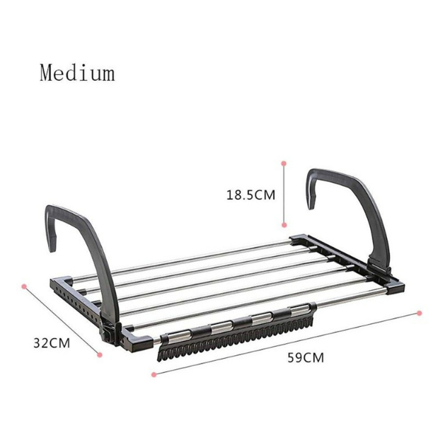 Clothes Drying Rack Balcony - Stainless Steel Folding Towel Laundry ...