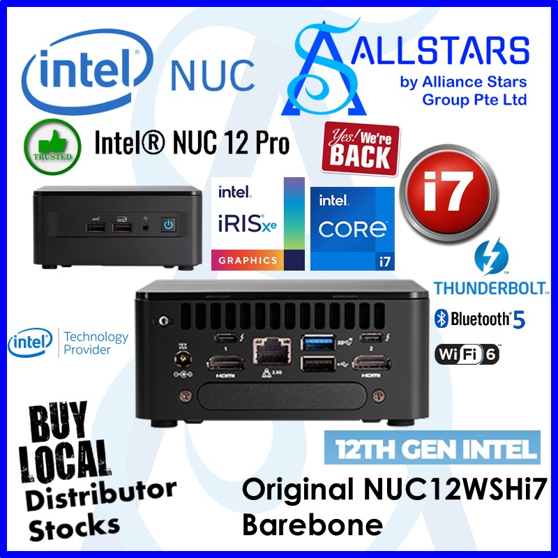 (ALLSTARS) Intel NUC12WSHi7 / NUC12WSHi7000 Mini PC Barebone (Intel ...
