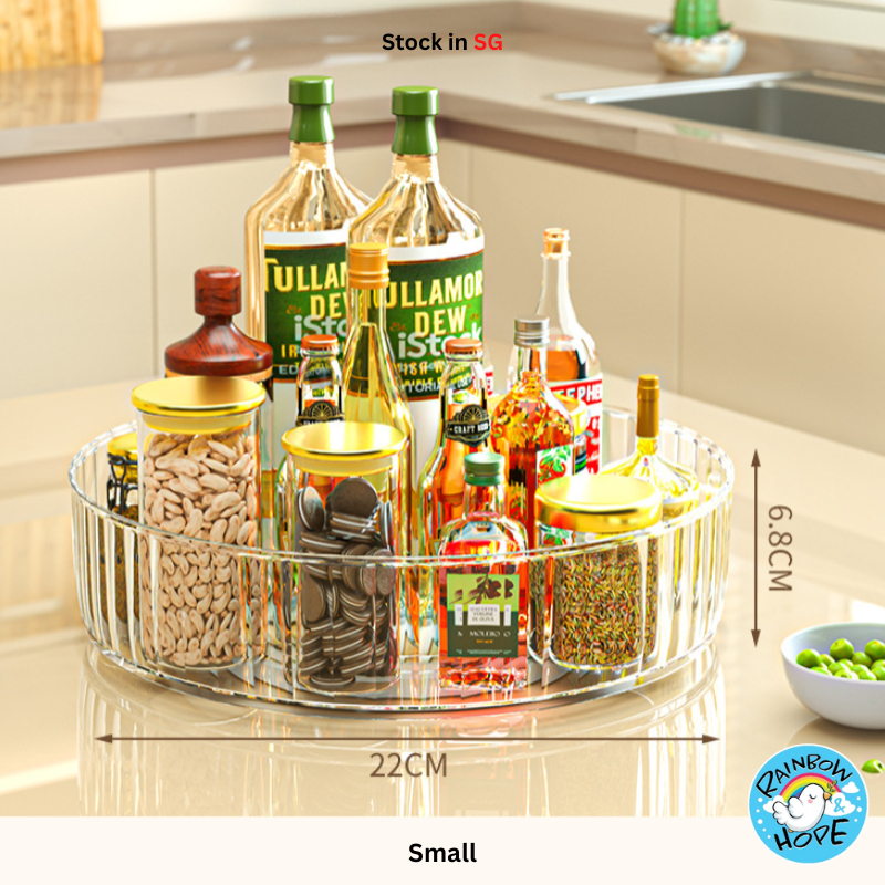 LOCAL SELLER 🇸🇬【Ready Stock】Kitchen Organizer Condiment Rotating Tray ...