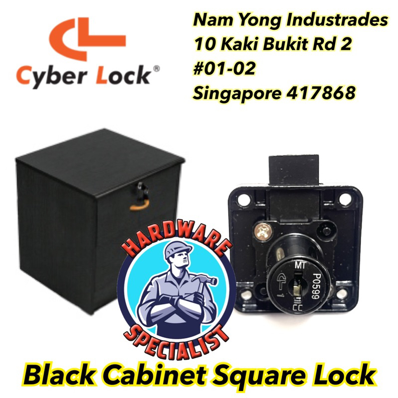 Cyberlock Black Cabinet Square Lock | Shopee Singapore
