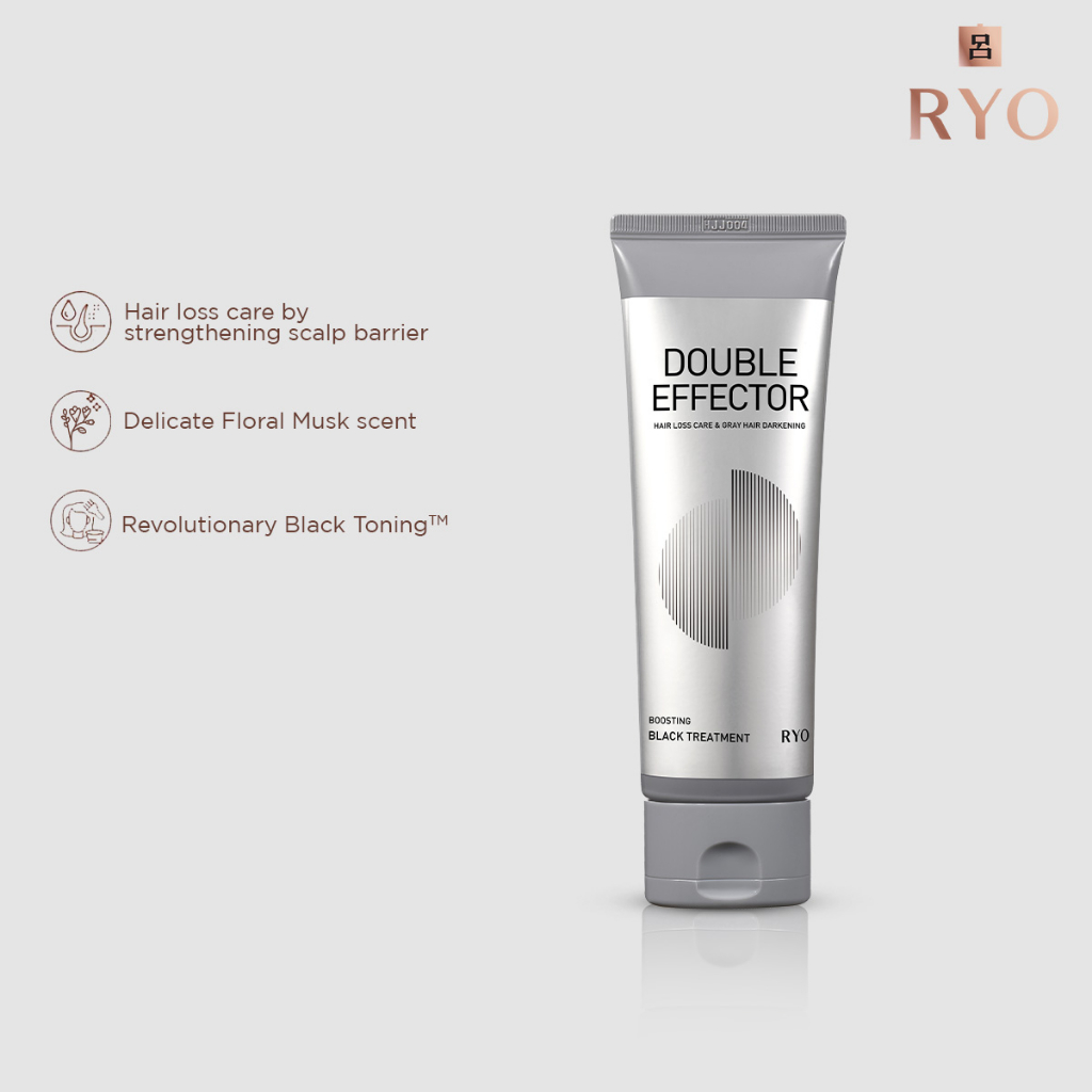 Ryo Double Effector Boosting Black Treatment 120ml (For Grey Hair ...