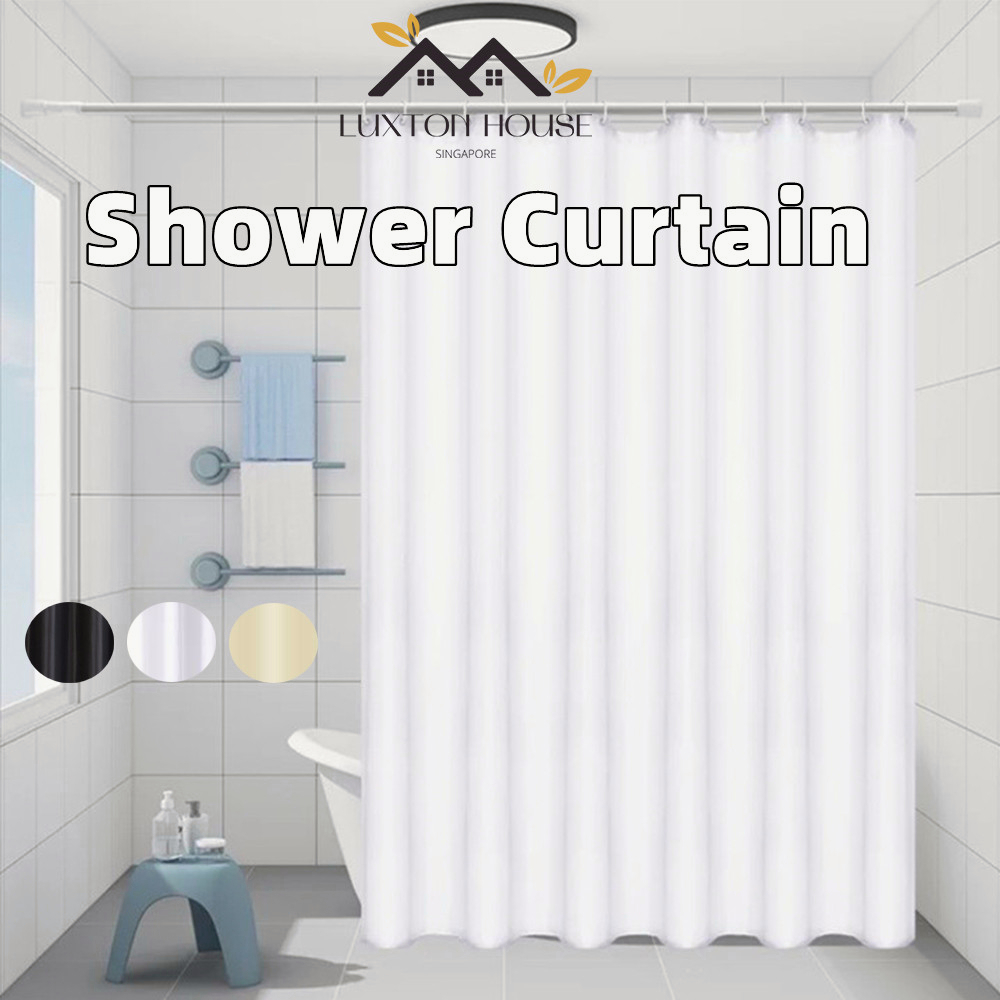 {SG} Waterproof Shower Curtain Thick Bathroom Curtain Polyester Fabric ...