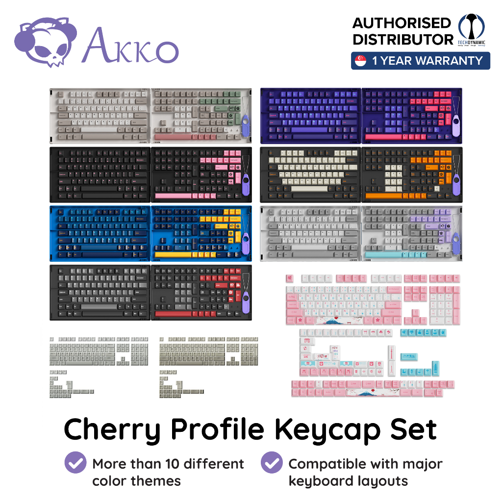 AKKO Cherry Profile Keycap Set in 14 Color Options | Shopee Singapore
