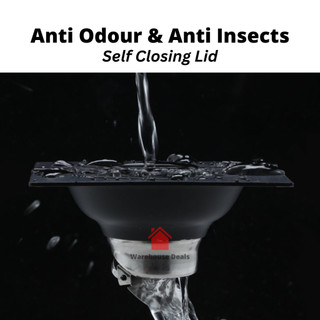 Quality Stainless Steel Floor Trap Floor Drain Black Silver | Anti ...