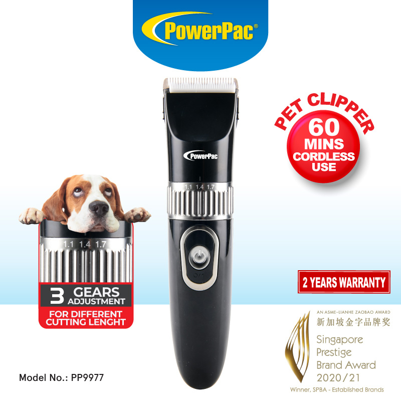 PowerPac Pet Hair Cutter, Pet Clipper Rechargeable Pet Cutter Kit ...