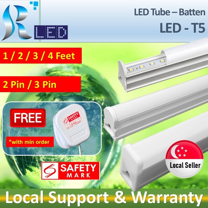 LED T5 Batten - 1~4 feet (0.3m to 1.2m) | Shopee Singapore