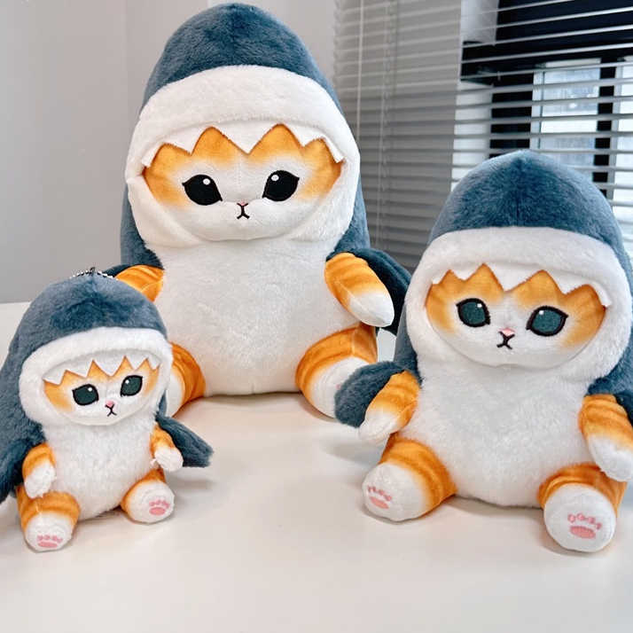 Cute Shark Cat Plush Toy Doll Pendant Pillow Gift for Kids Kawaii ...