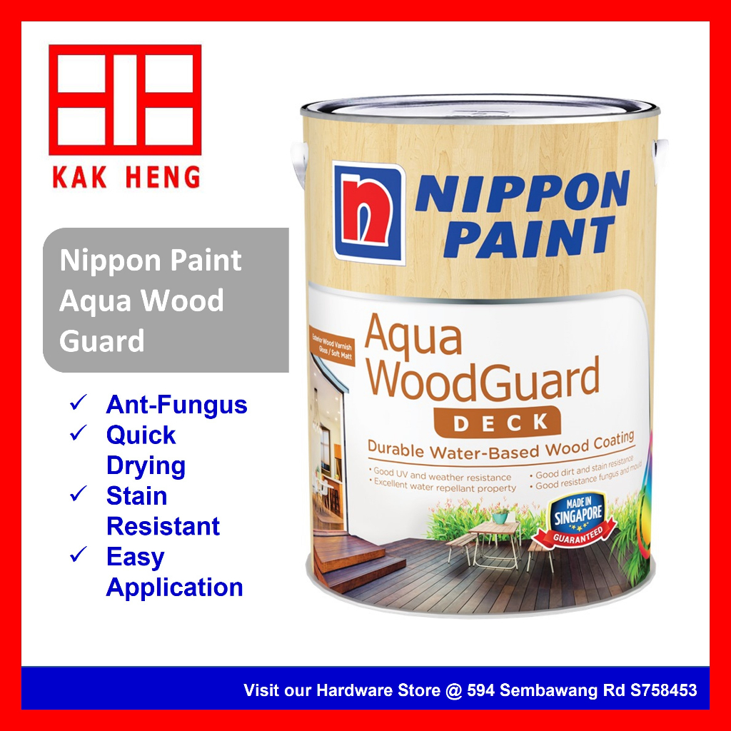 Nippon Paint Aqua Wood Guard Durable Water Based Timber Coating Anti ...