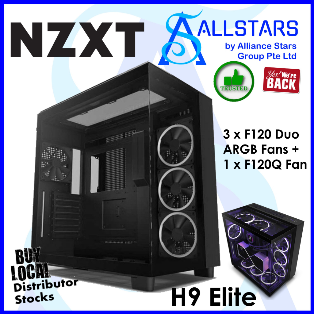 NZXT H9 Elite Premium Dual-Chamber Mid-Tower Airflow Case / Chassis ...