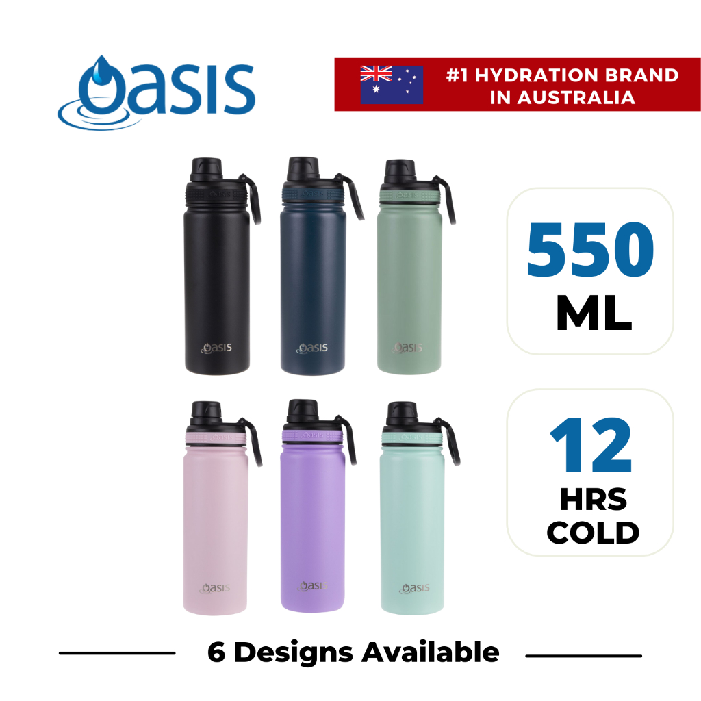 Oasis Stainless Steel Insulated Sports Water Bottle with Screw Cap 550ML | Shopee Singapore