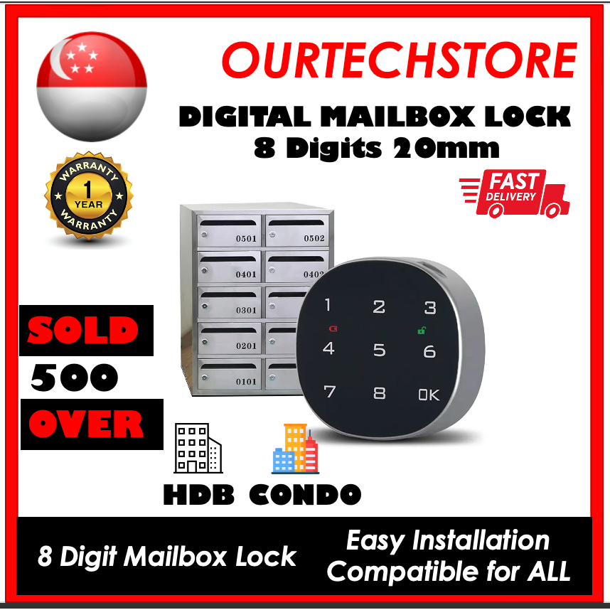 【SG 🇸🇬 Ready Stock】Mailbox Digital Lock Letter Box WT Digit Keyless HDB ...