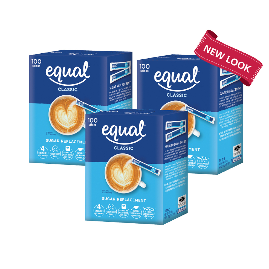 Equal Classic Sachet 100s x 3 | Shopee Singapore