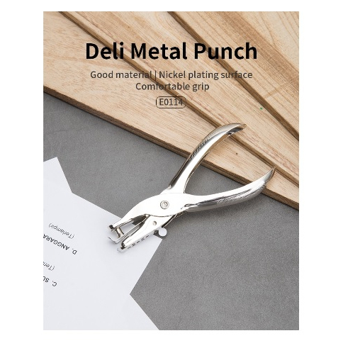 Deli One Hole Metal Plier Punch Puncher E0114 | Shopee Singapore