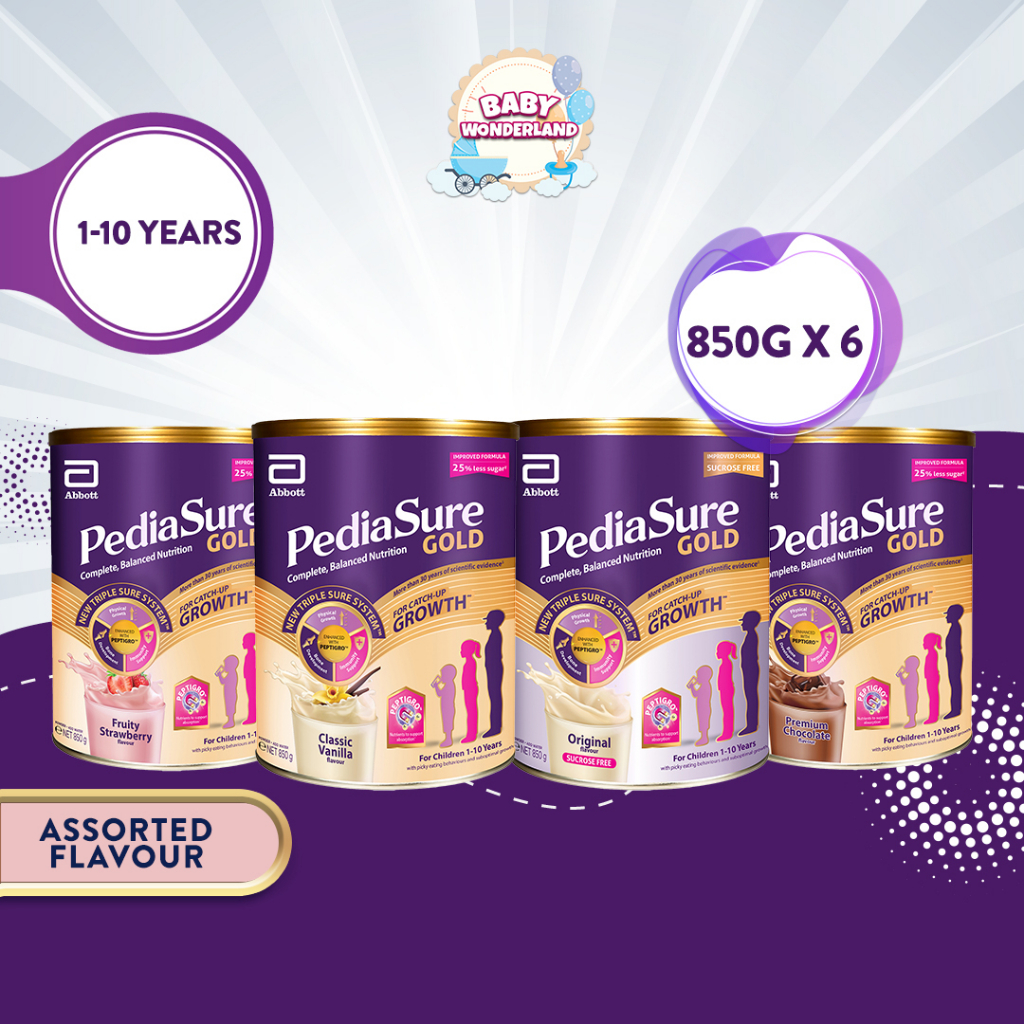 [Bundle of 6] Abbott PediaSure Gold With PeptiGroTM 850g - Assorted ...