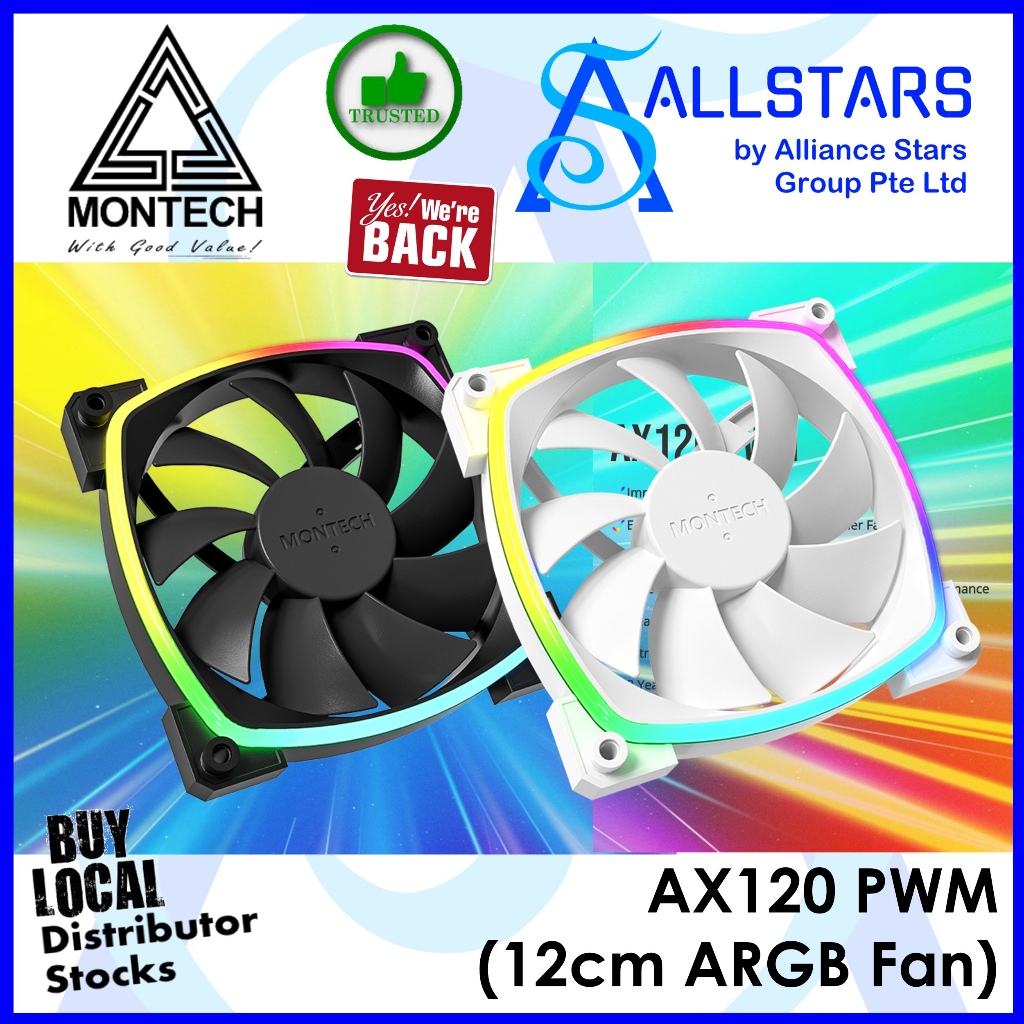 (ALLSTARS : We are Back / DIY Must-Have PROMO) MONTECH AX120 PWM 120mm ...