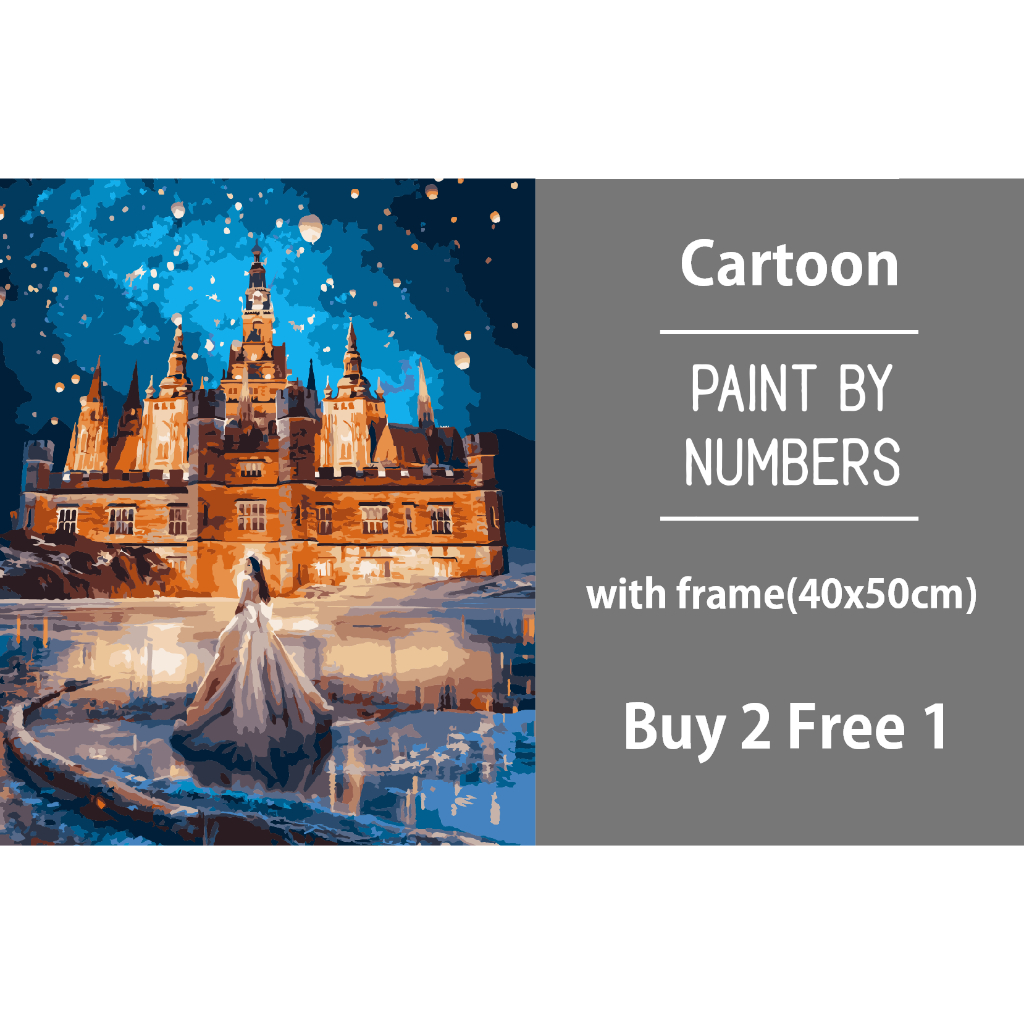 Buy2Free1 40x50cm Paint by Numbers Disney Marvel Pokemon Canvas Art ...