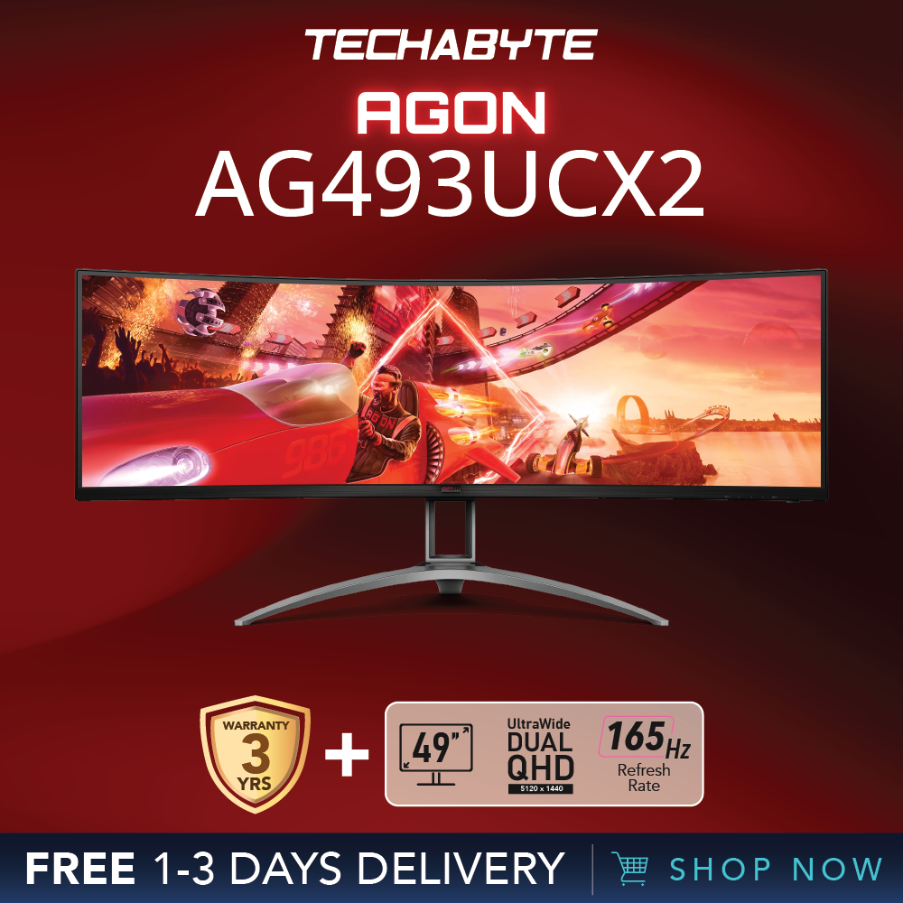 AOC AGON AG493UCX2 | 49" 5K Dual QHD | VA | 165Hz | 1ms | Freesync ...