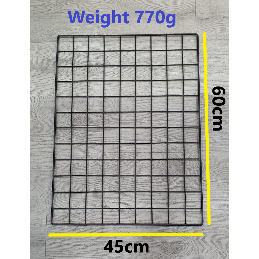 Heavy Duty Black metal wire mesh netting grid for wall mount hook ...