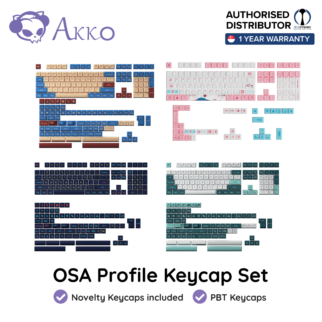 AKKO OSA Profile Keycap Set in 4 Color Options | Shopee Singapore