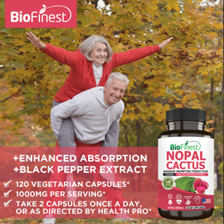 Biofinest Nopal Cactus 1000mg Supplement Prickly Pear Digestion Weight ...