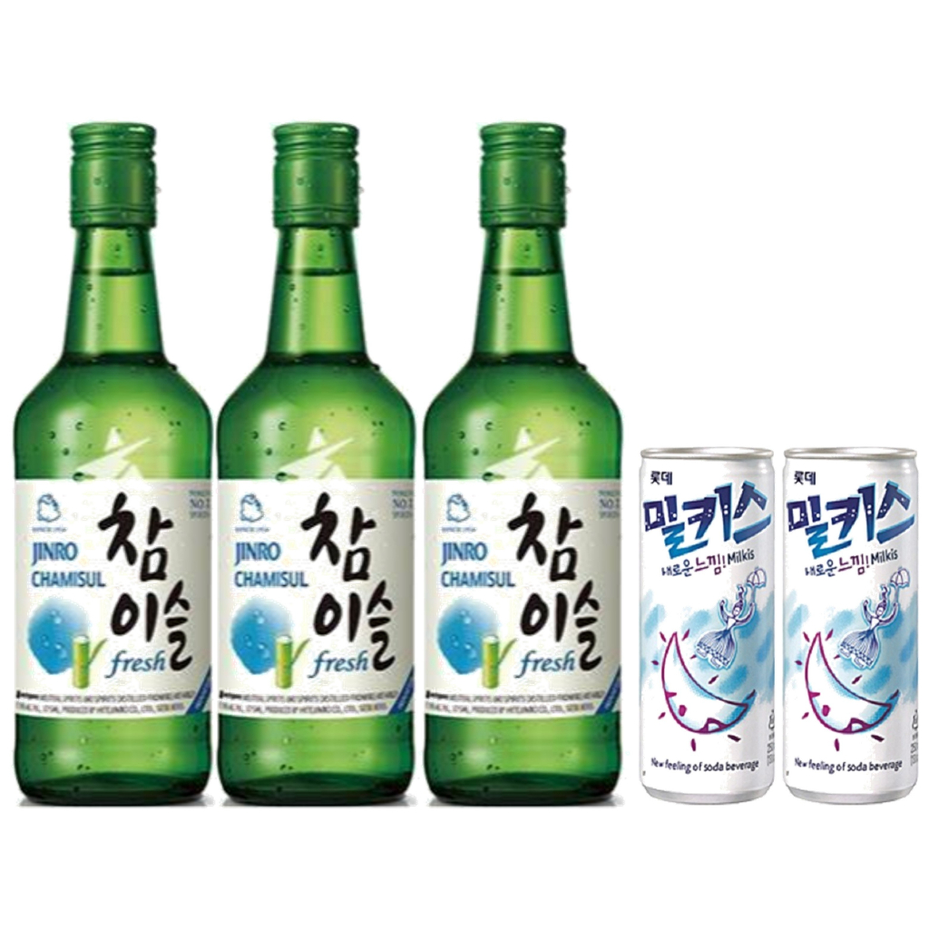 Jinro Chamisul - Fresh Korean Soju - 3 Pack Bundle - 16.5% abv - 4 ...