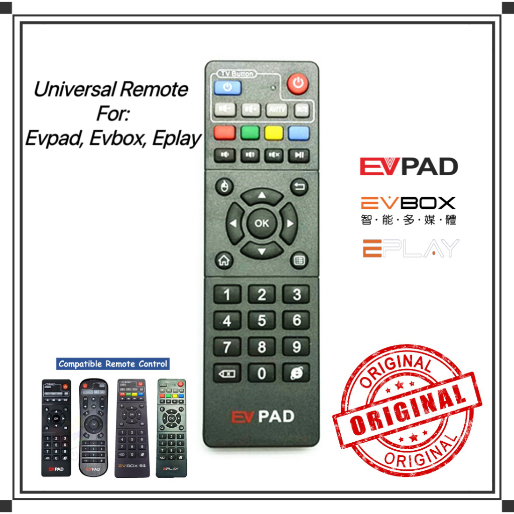 Original Remote For Evpad/Evbox/Eplay Original Remote Control | Shopee ...