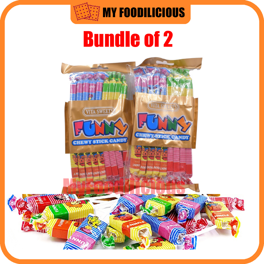 Vita Sweets Funny Chewy Stick Candy Gula-Gula Chewi Kakao 8g x 18pcs ...