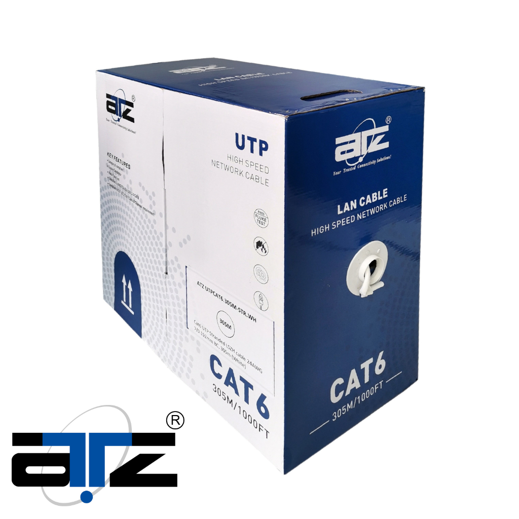 ATZ Cat 6 UTP Stranded LSZH cable 4P 24AWG 7/0.192mm BC, (305m/Box ...