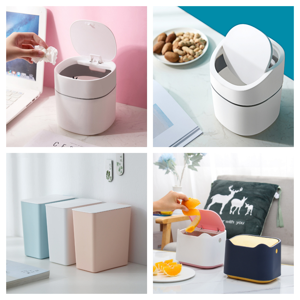 Mini Dustbin With Lid Trash Bin Small Garbage Trash Bag Garbage Bag ...