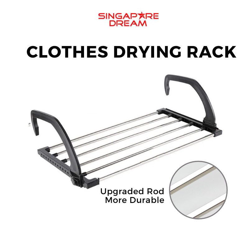 Clothes Drying Rack Balcony - Stainless Steel Folding Towel Laundry ...