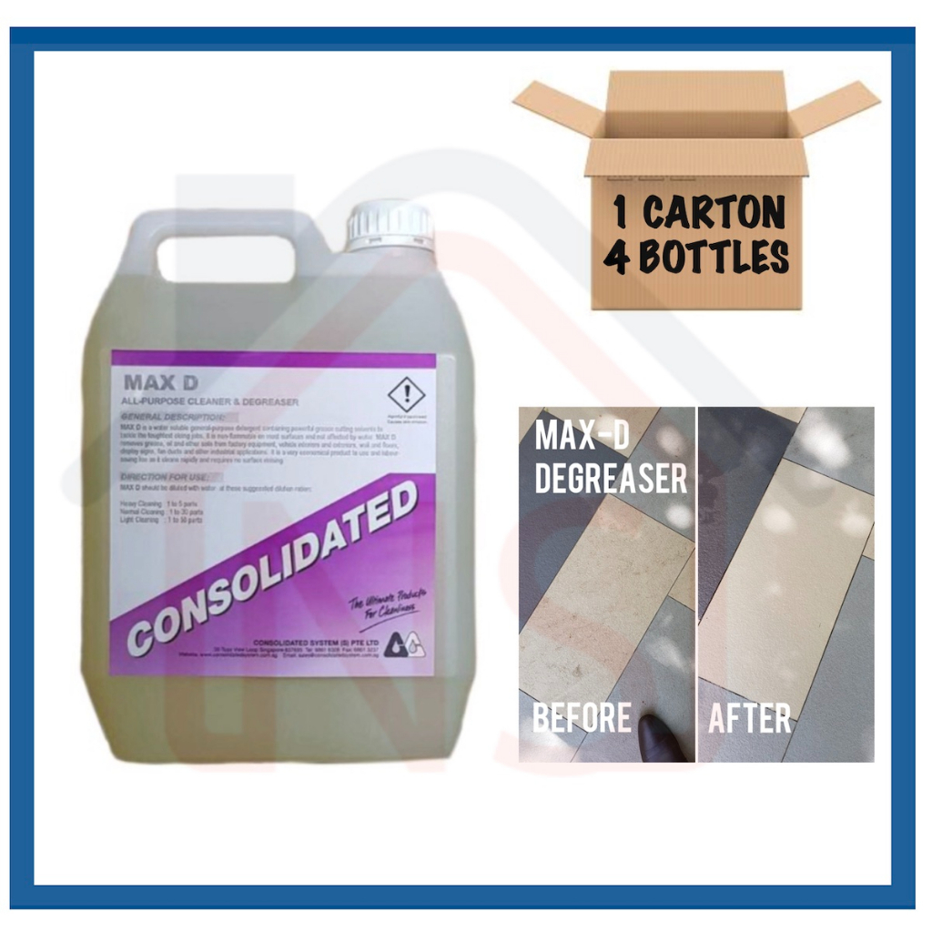 CONSOLIDATED 5L Powerful Degreaser (1 CARTON 4 BOTTLES) - Max D ...