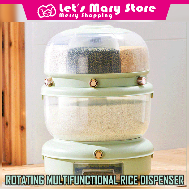 Rotating Multifunctional Rice Dispenser / Bucket / Grains / Let's Mary ...