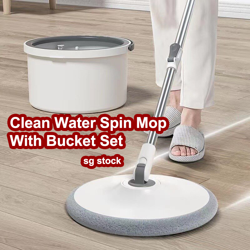 Clean Water And Sewage Separation Spin Mop With Bucket Set Hand Free Squeeze Floor Cleaning ...